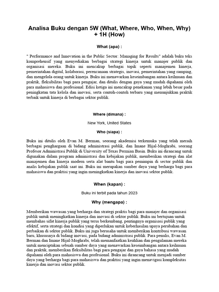 Tugas 2 5W + 1H | PDF