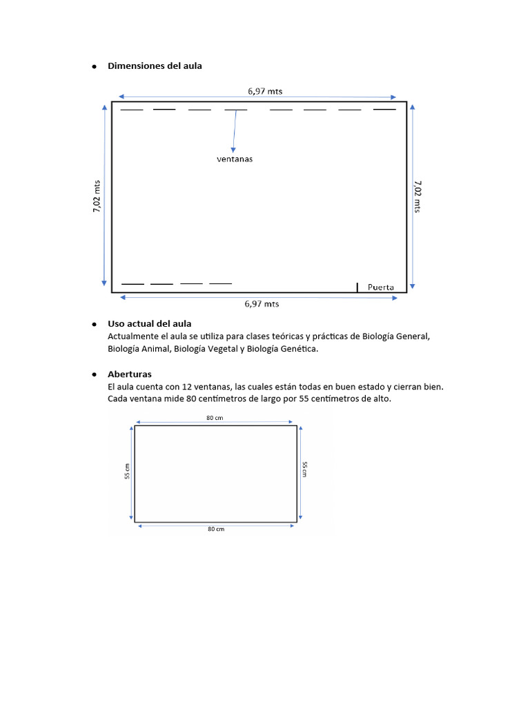 Dimensiones Del Aula | PDF
