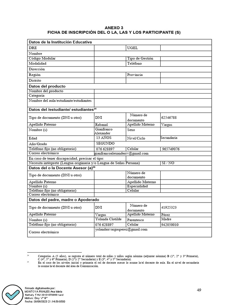 ANEXOS 3, 8 y 9 | PDF