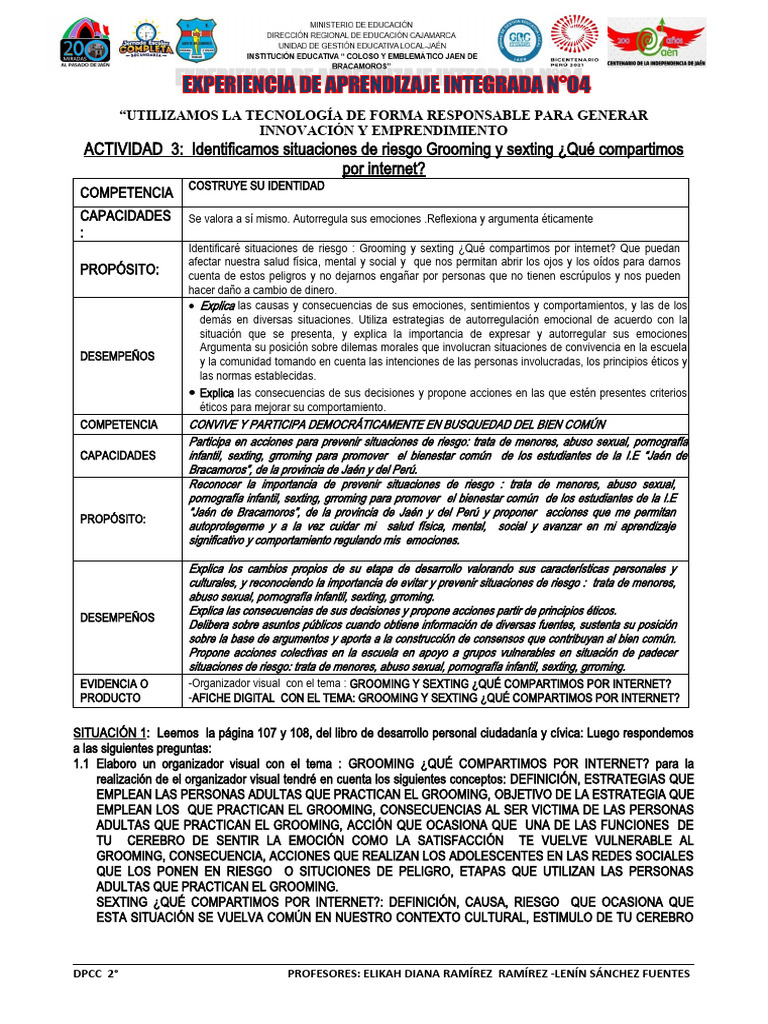 Acti. 3 Exp.4 Practica Imprimir | PDF | Las emociones | Internet