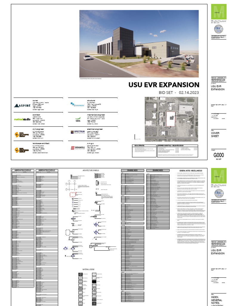 Usu Aspire Evr Bid Drawings 20230307 | PDF | Masonry | Framing ...