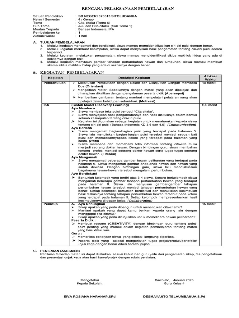 4.6.1.1 Kelas 4 T6 ST1 PB1 | PDF