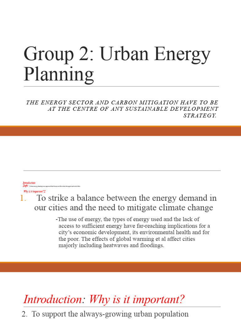 Urban Energy Planning Pdf