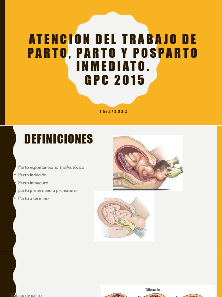 Atención al Parto Eutócico GPC 2022 | PDF | Parto | Parto prematuro