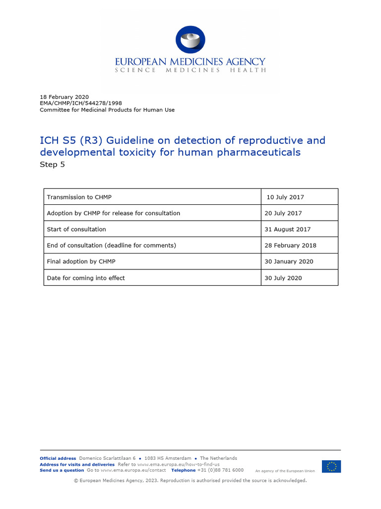 Ich-S5-R3-Guideline-Detection-Reproductive-And-Developmental-Toxicity ...