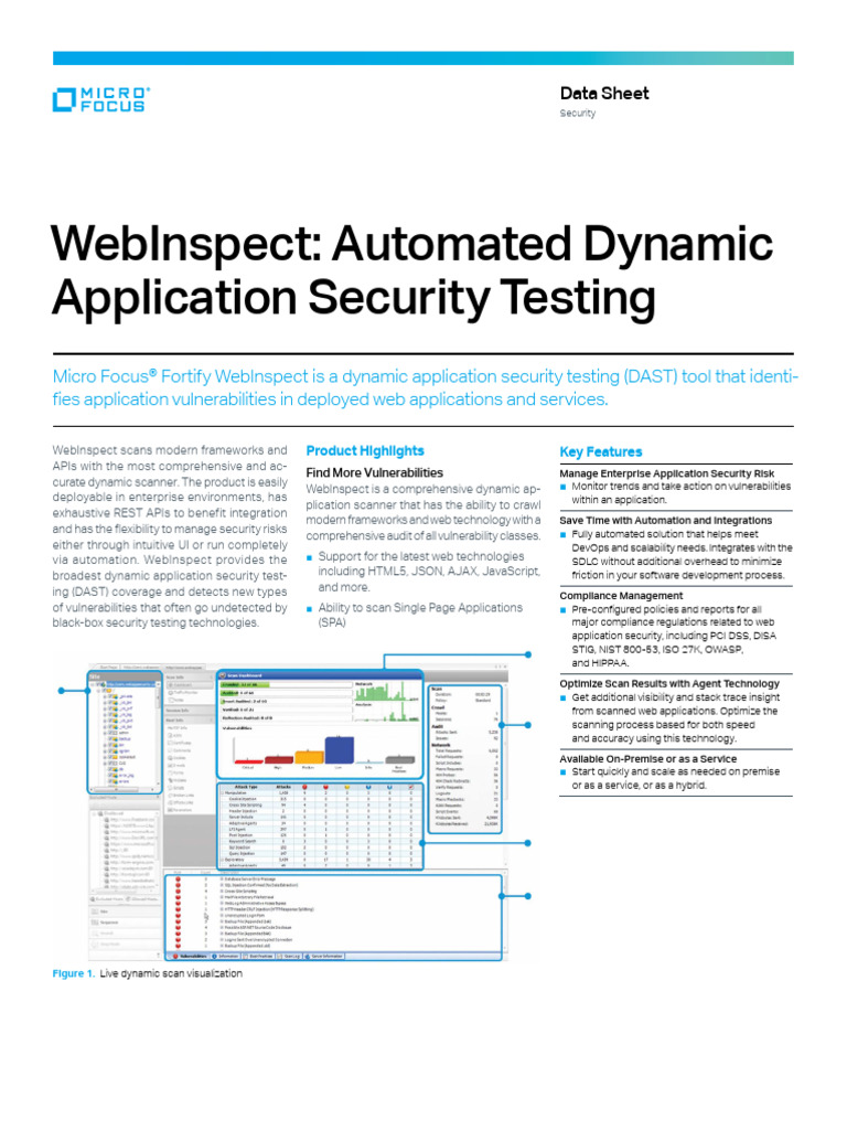 Webinspect Automated Dynamic Application Security Testing Ds | PDF
