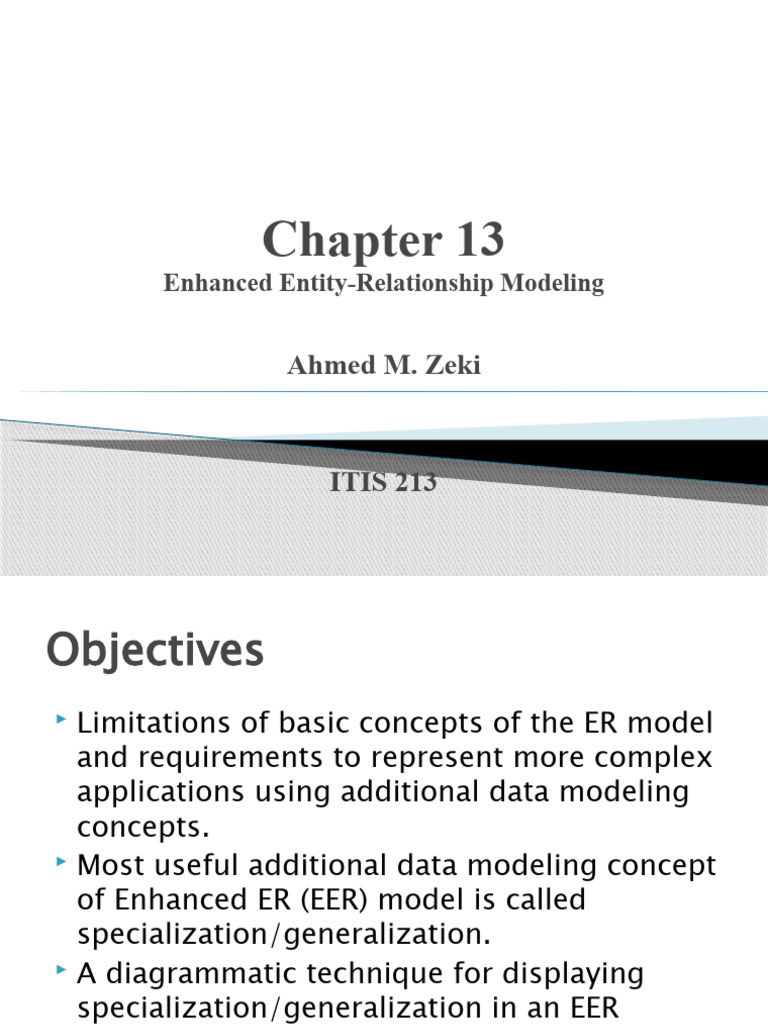 Chapter (13) - Enhanced Entity Relationship | PDF | Inheritance (Object Oriented Programming ...