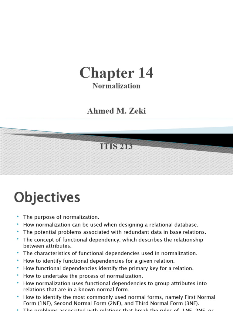 Chapter (14) - Normalization | PDF | Applied Mathematics | Systems Theory