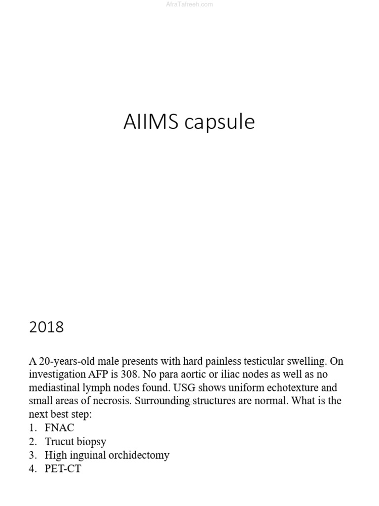 Surgery URO Aiims Capsule Atf | PDF | Urinary Incontinence | Animal Anatomy
