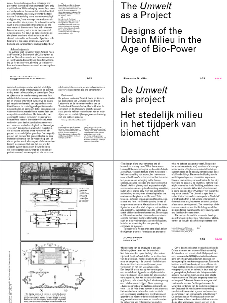 OASE 104 - 103 the Umwelt as a Project | PDF