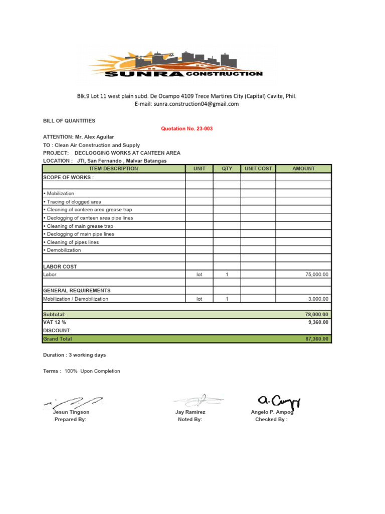 Jti - Declogging Works 23-003 | PDF