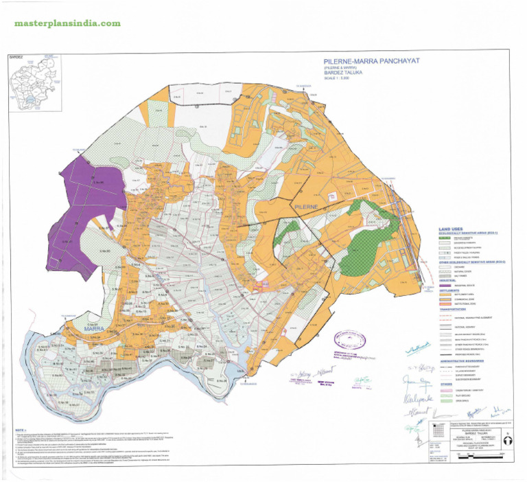 Pilerne Marra Bardez Regional Development Plan Map | PDF