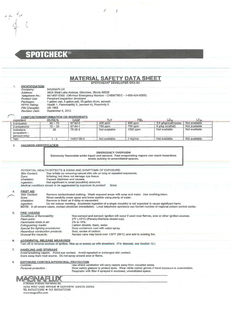 Developer, (Magnaflux) | PDF