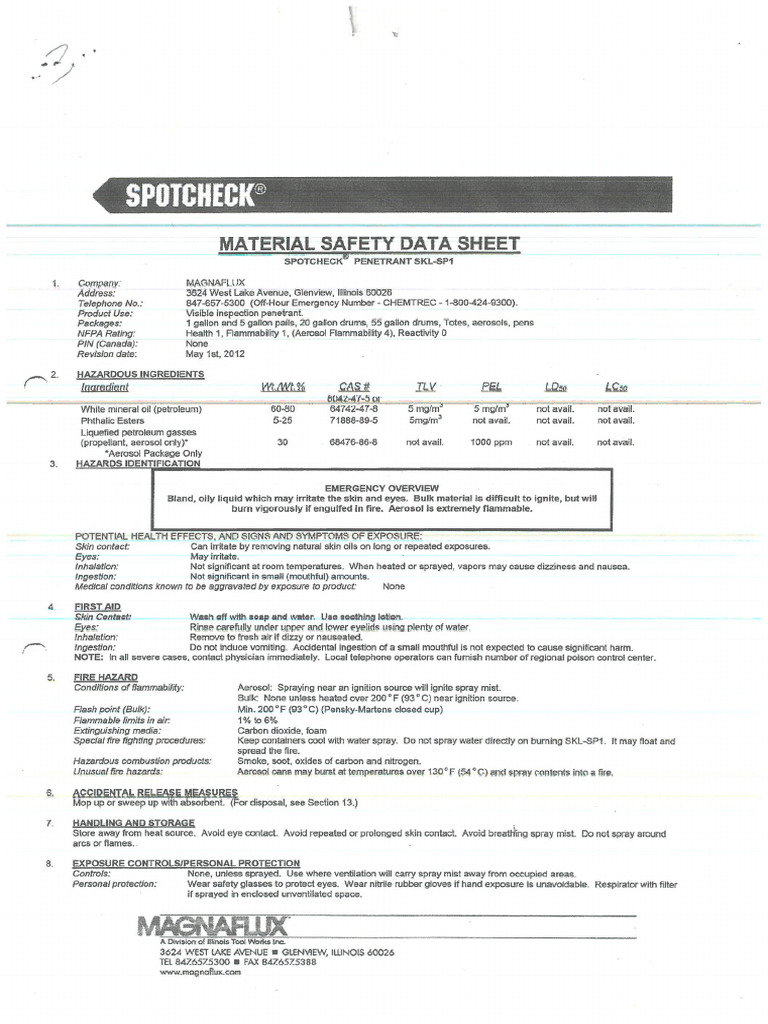 Penetrant, (Magnaflux) | PDF