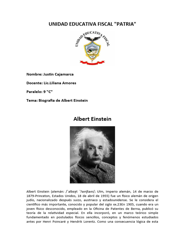 Alvert Einstein | PDF | Albert Einstein | Relatividad general