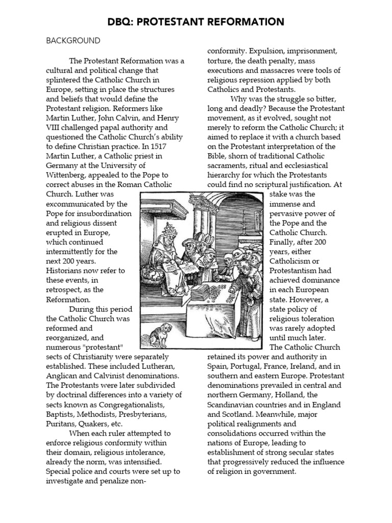 Reformation DBQ | PDF | Indulgence | Protestantism
