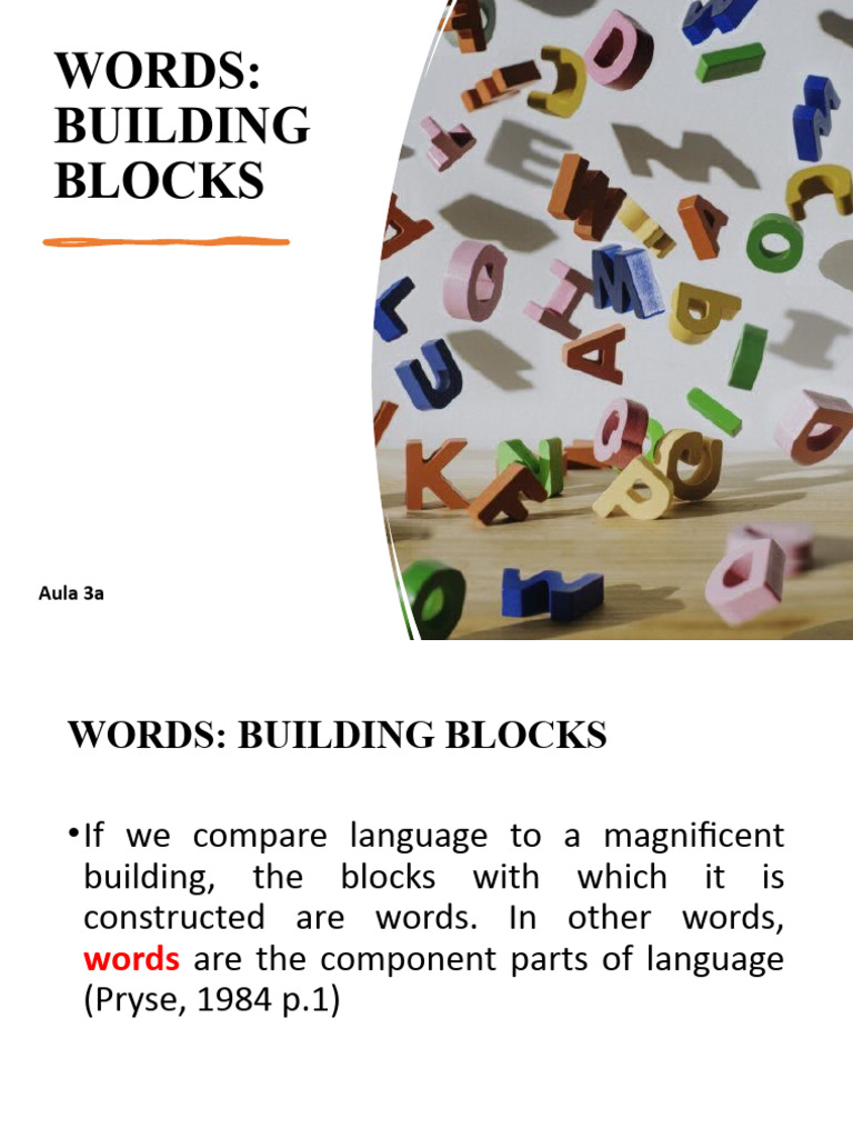 MORPHOLOGY Aula 3 | PDF | Word | Linguistics