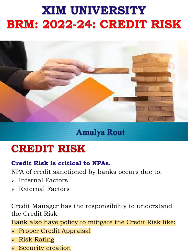 BRM Session 11 Credit Risk & Management | PDF BRM Session 11 Credit Risk & Management | PDF