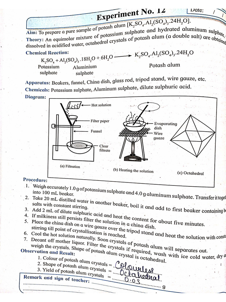 Experiment No. 12 | PDF