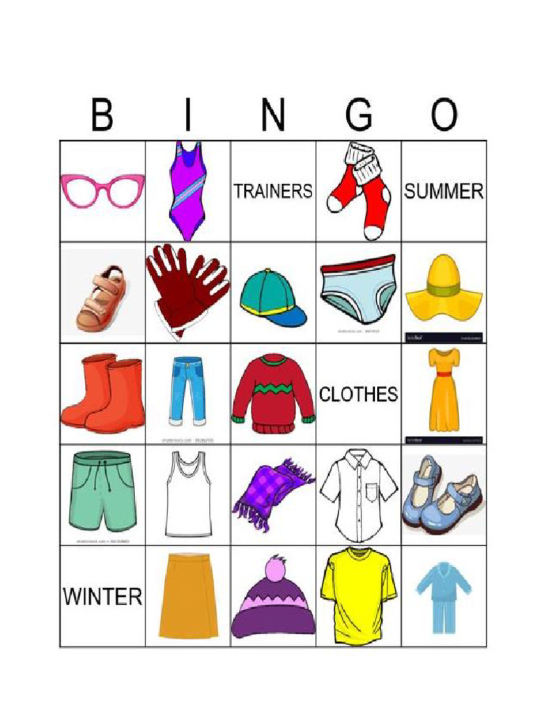 Bingo Preschool Clothes | PDF