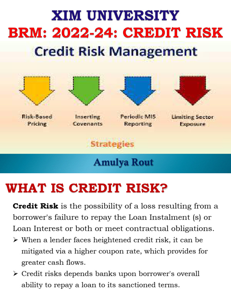 BRM Session 9 To 10 Credit Risk & Management | PDF BRM Session 9 To 10 Credit Risk & Management | PDF
