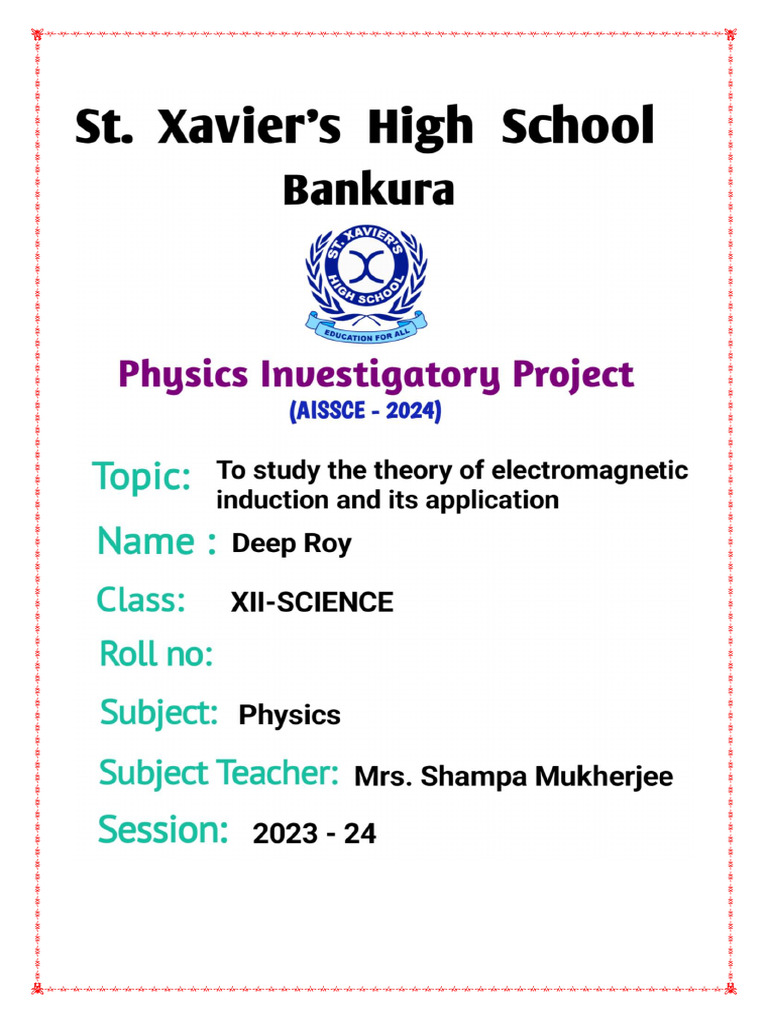 Emi Physics Deep Roy | PDF | Electromagnetic Induction | Inductor