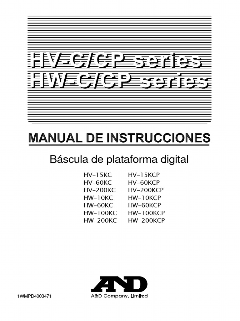 HVW KCP Manual Es | PDF | Balanza | Interfaces gráficas de usuario