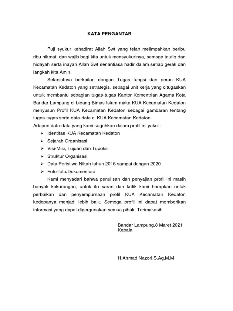 Profil Kua | PDF