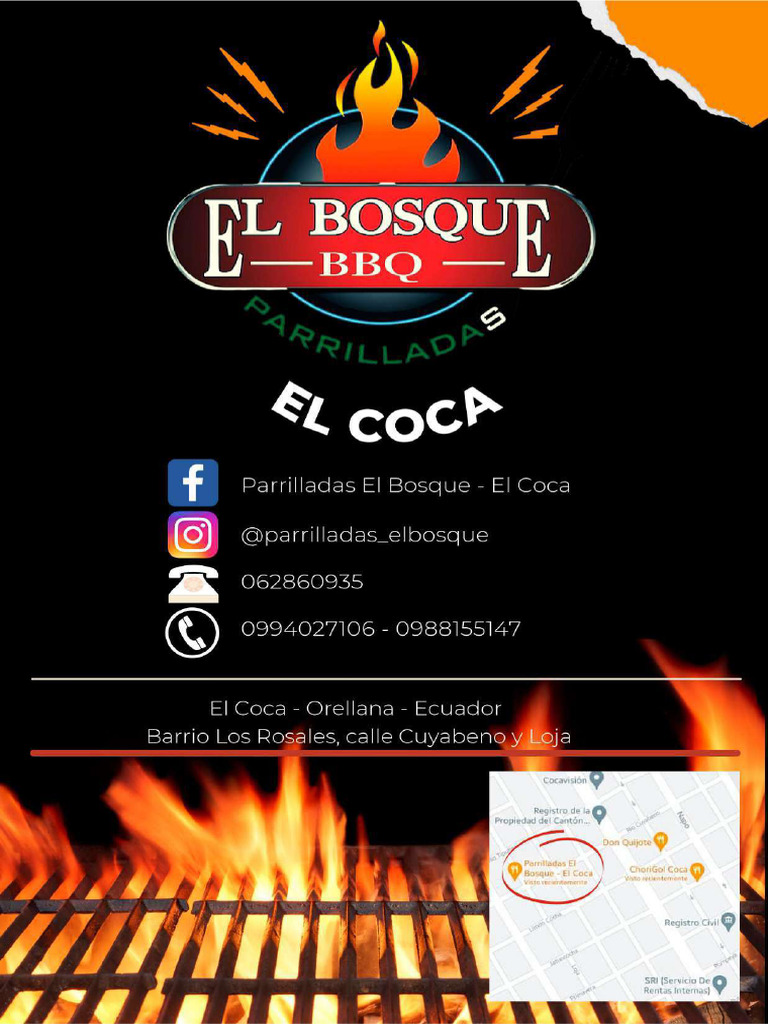 Menú Parrilladas El Bosque Actualizado | PDF