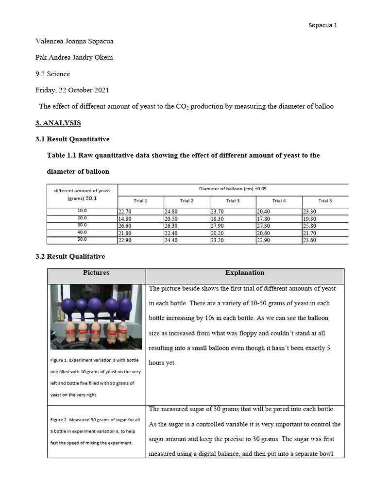 valencea_-_Organic_Chemistry_-_Lab_Report_-_Grade_9 | PDF | Coefficient ...