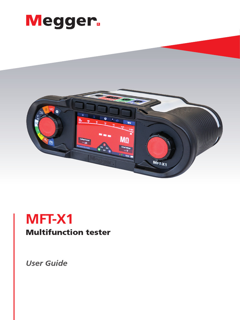 Manual Megger MFT-X1 - Multifunción | PDF | Fuse (Electrical ...