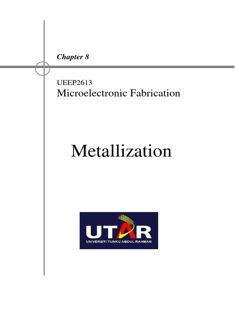 08 Metallization | PDF | Thin Film | Chemical Vapor Deposition