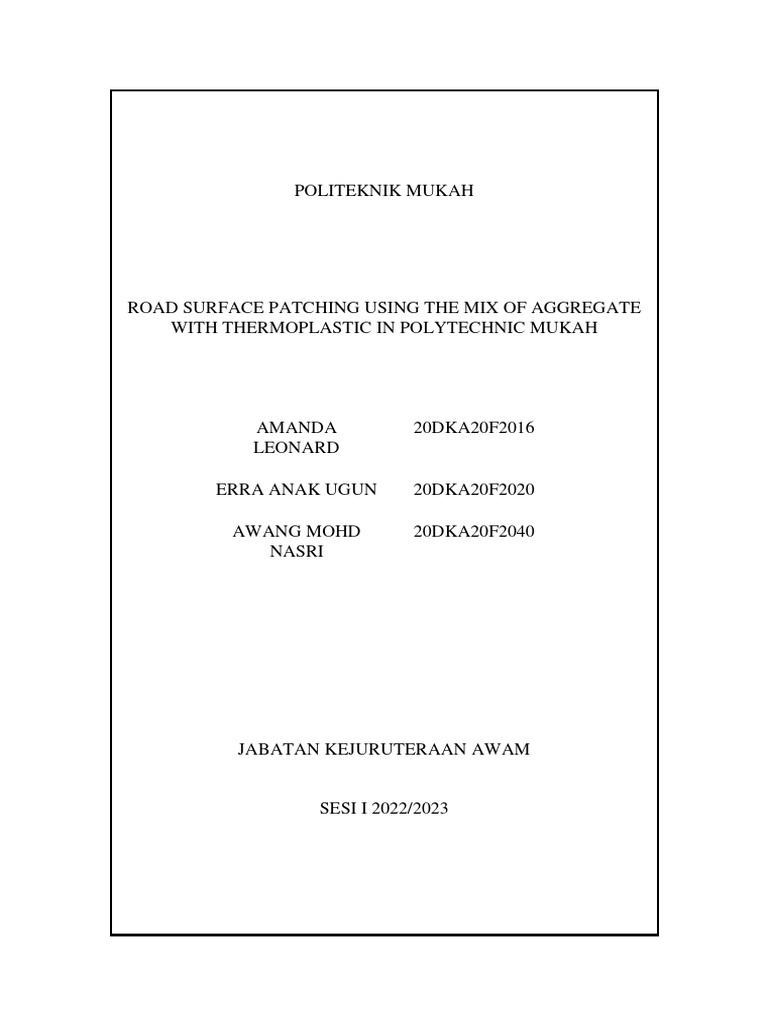 Proposal Fyp 1 Baru | PDF