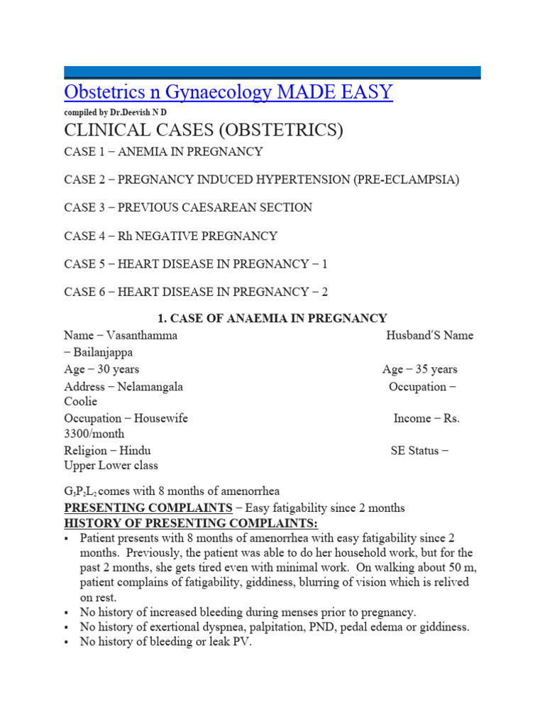 Obstetrics N Gynaecology MADE EASY | PDF | Pregnancy | Childbirth