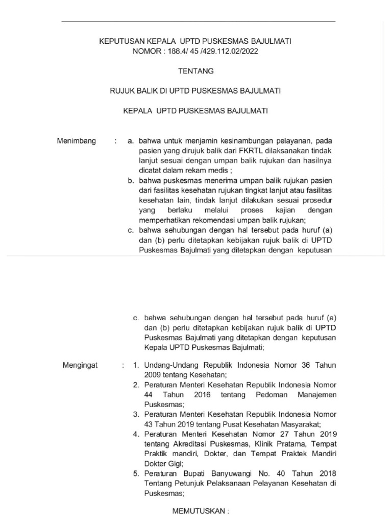 SK Rujuk Balik | PDF