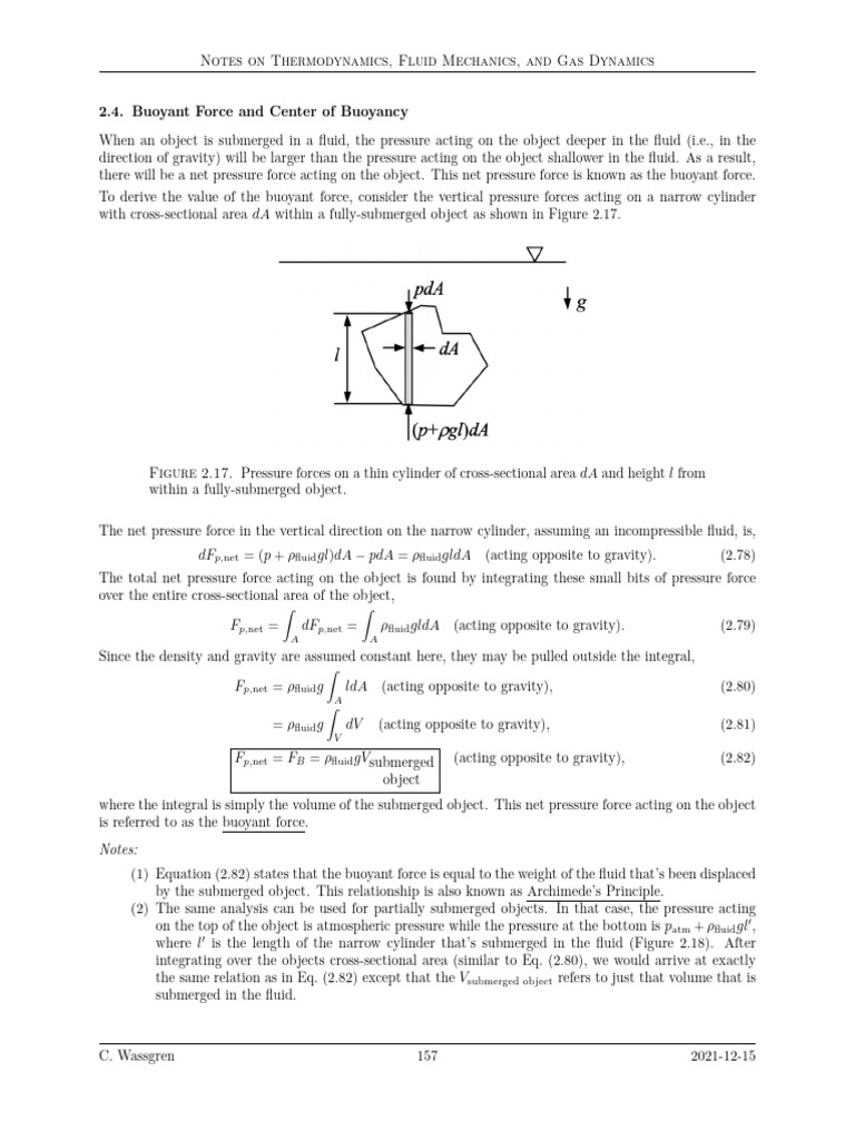 BuoyantForce Reading | PDF | Buoyancy | Pressure