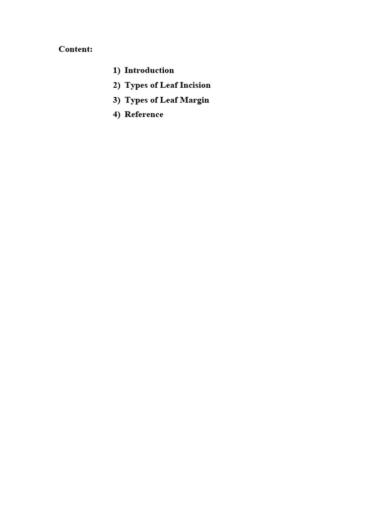 Types of Leaf Incision | PDF