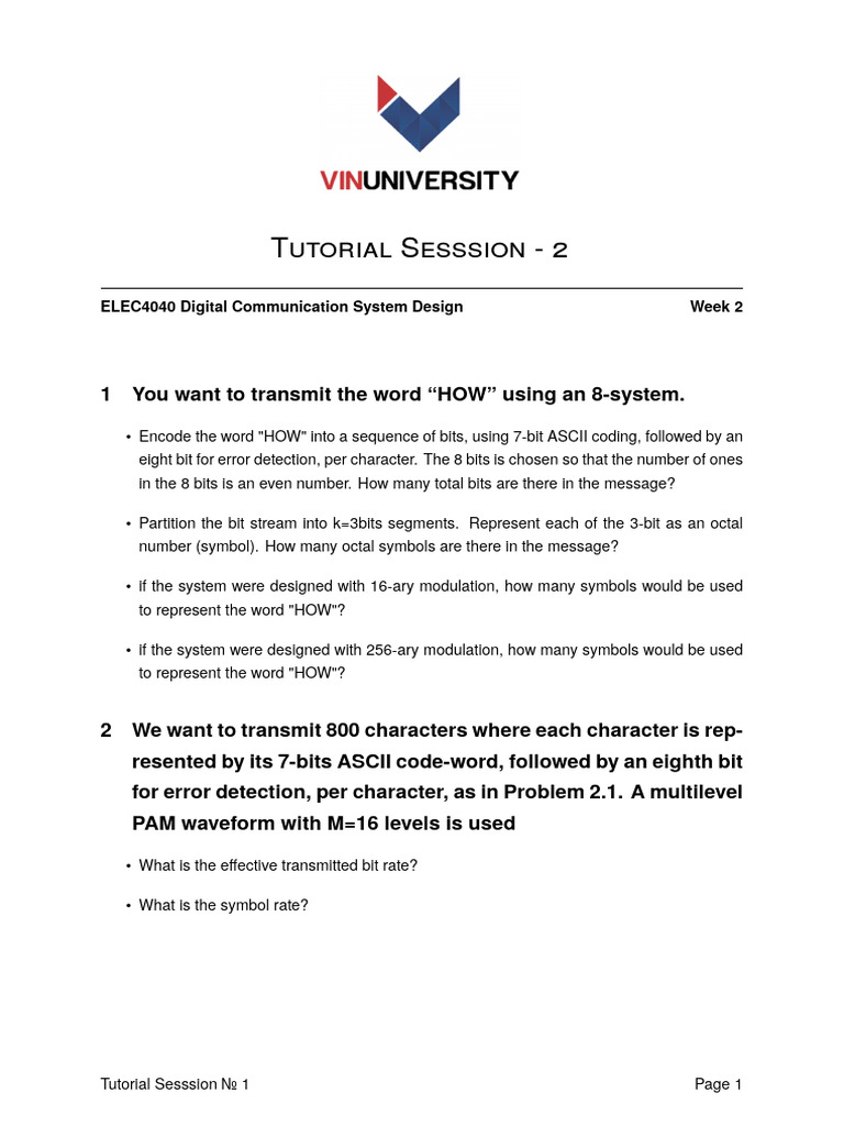 Tutorial - 2 | PDF | Sampling (Signal Processing) | Applied Mathematics