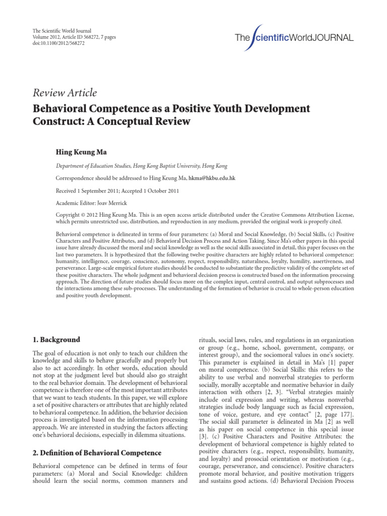 Behavioral Competence Core Competencies | Download Free PDF | Morality ...