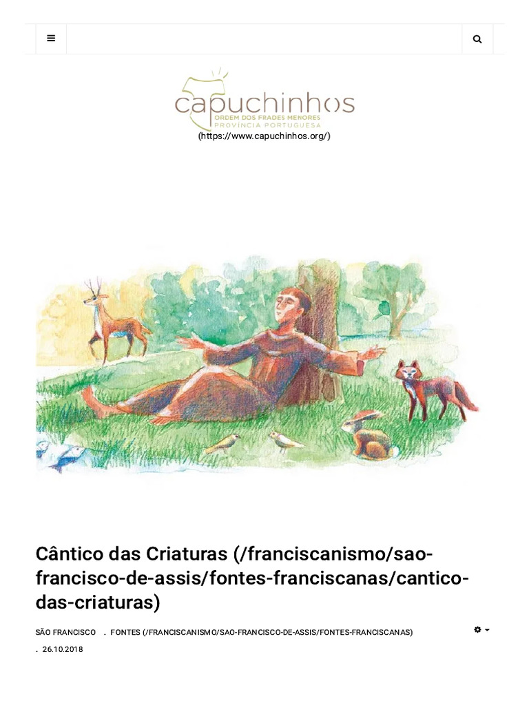 Cântico Das Criaturas | PDF | Francisco de Assis