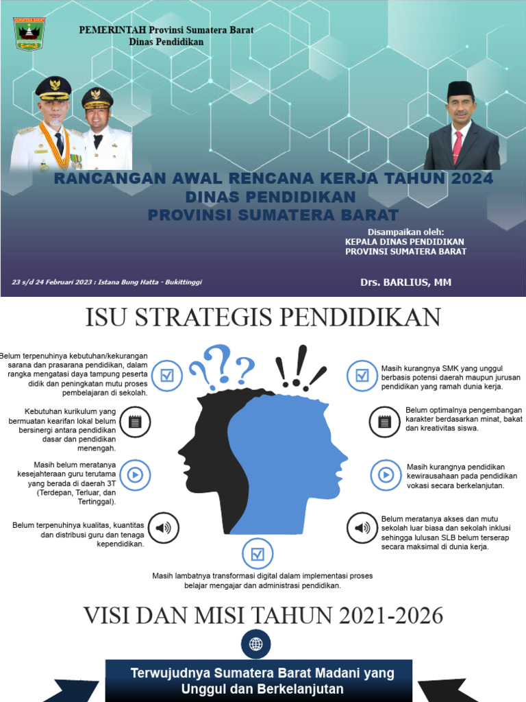 Paparan Kadis Forum Renja Tahun 2024 OK | PDF