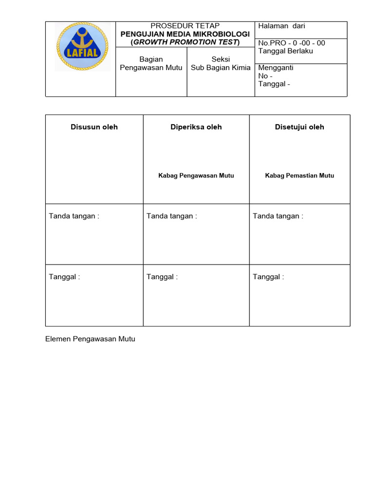 Pengujian Media Mikrobiologi: Prosedur Tetap | PDF | Bisnis | Teknologi ...