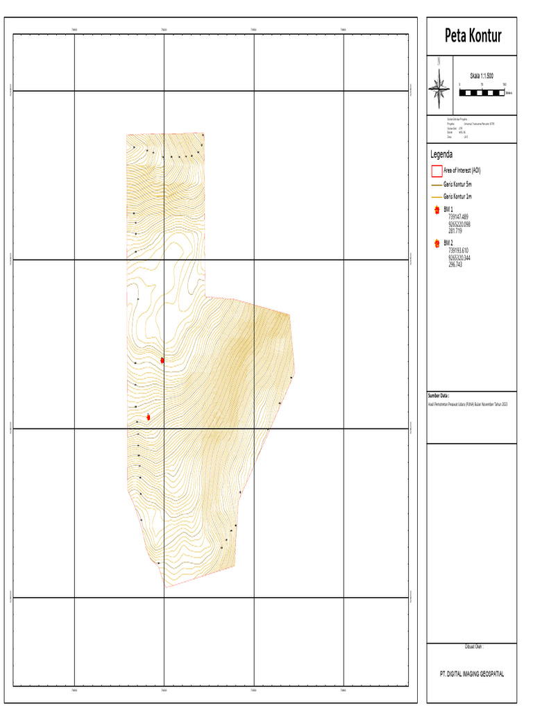 Garis Kontur Bogor + Layout | PDF