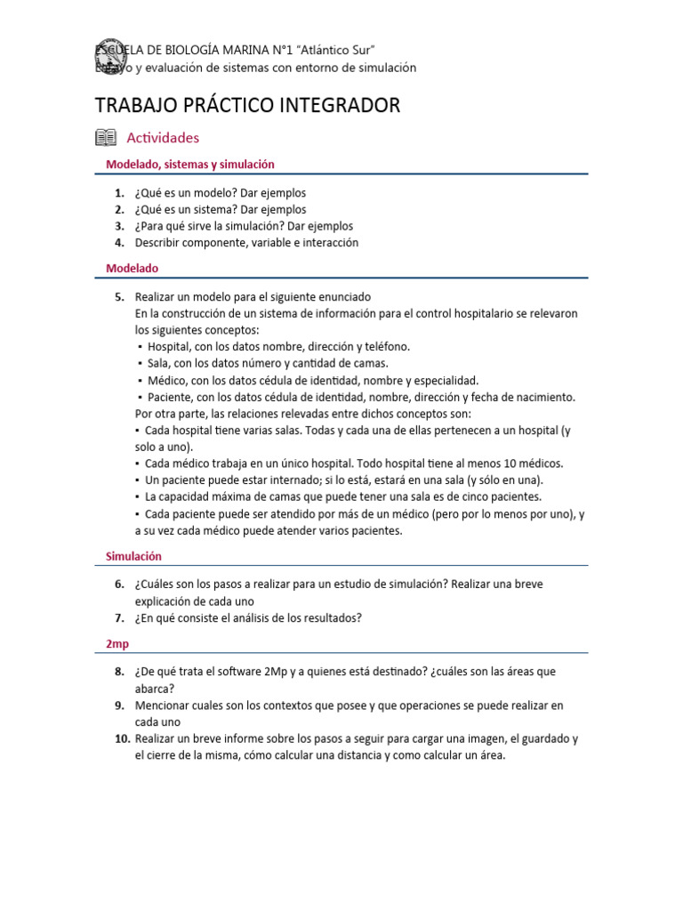 TP Integrador Ensayo | PDF | Simulación | Software