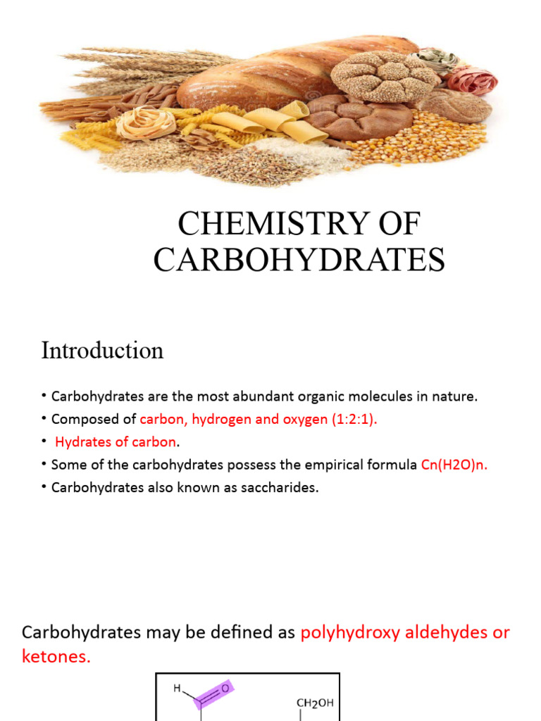 Chemistry of Carbohydrates | PDF | Carbohydrates | Glucose