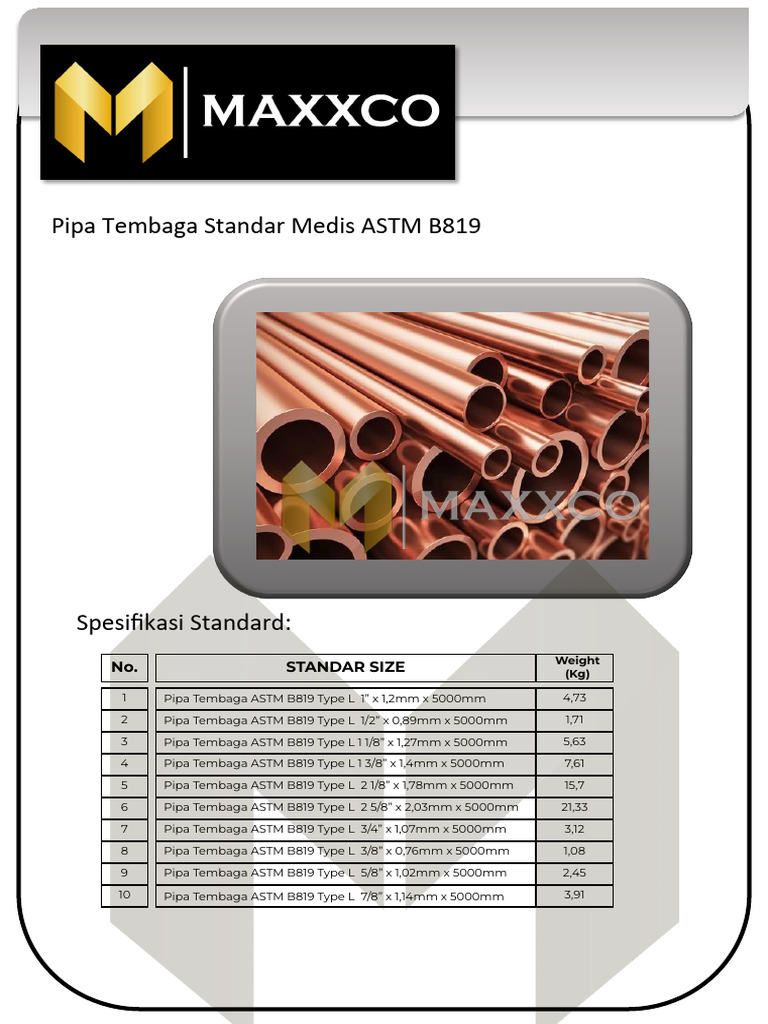 Maxxco Pipa Tembaga (1) | PDF