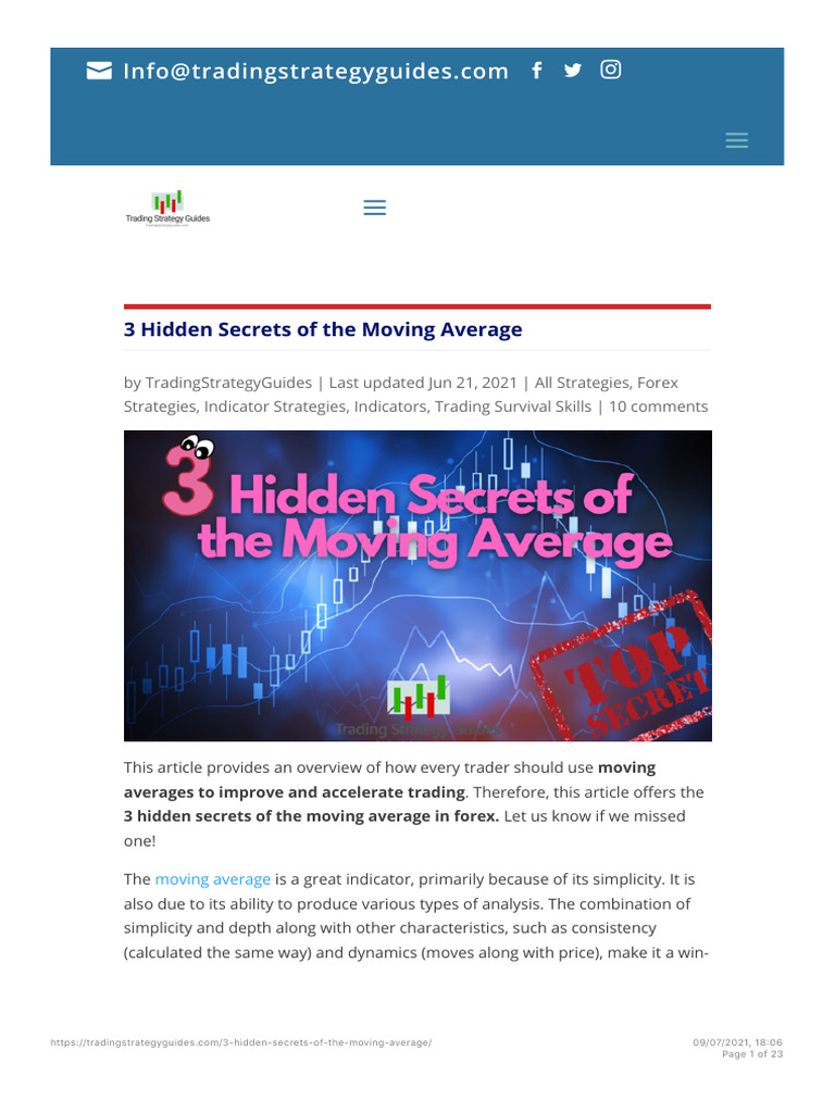 3 Hidden Secrets of The Moving Average | PDF | Moving Average | Day Trading