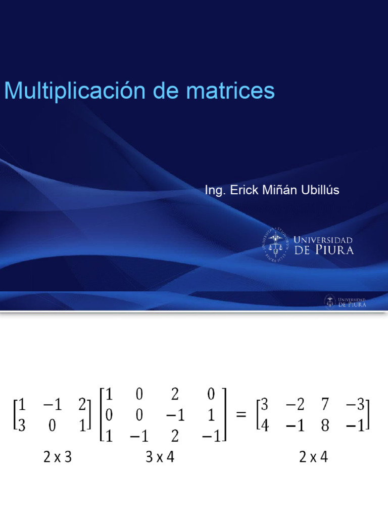 04 Multiplicación de Matrices y Potenciación | PDF