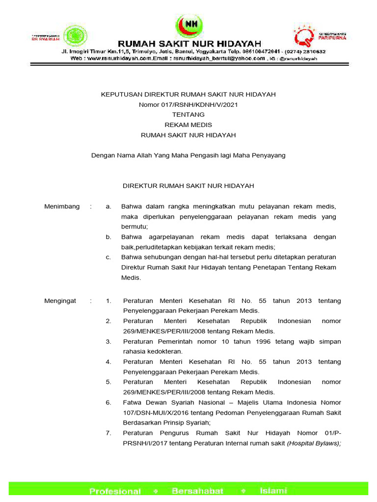 KDNH No 017 TH 2021 TTG Rekam Medis | PDF | Sains & Matematika