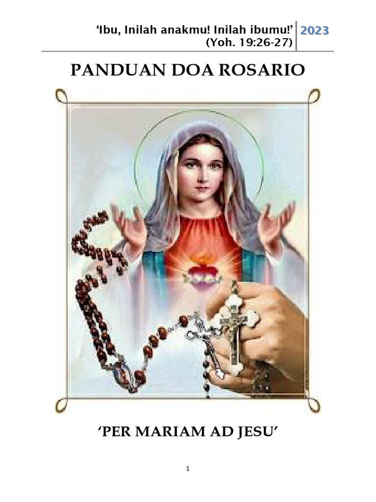 Panduan Doa Rosario Kao | PDF